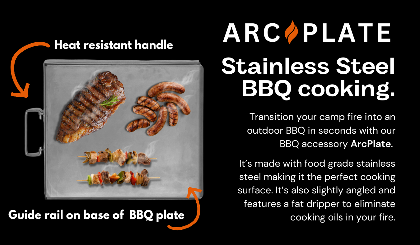 ArcPlate | Outdoor BBQ Plate | Upgrade your Campfire – ArcMate Pty Ltd